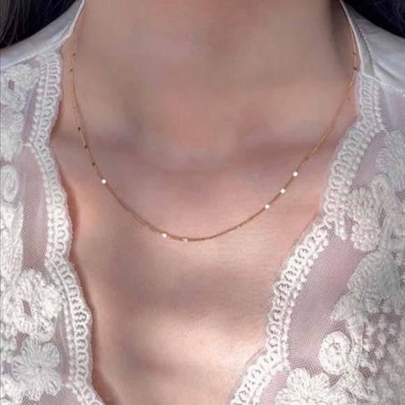 Jewelry | Closing Sale 18k Gold Plated Hard Pressed Link Chain Necklace ...